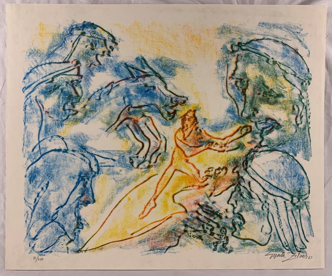 GYULA ZILZER (1898-1969) Original Abstract Lithograph Pencil Signed 96/ ...