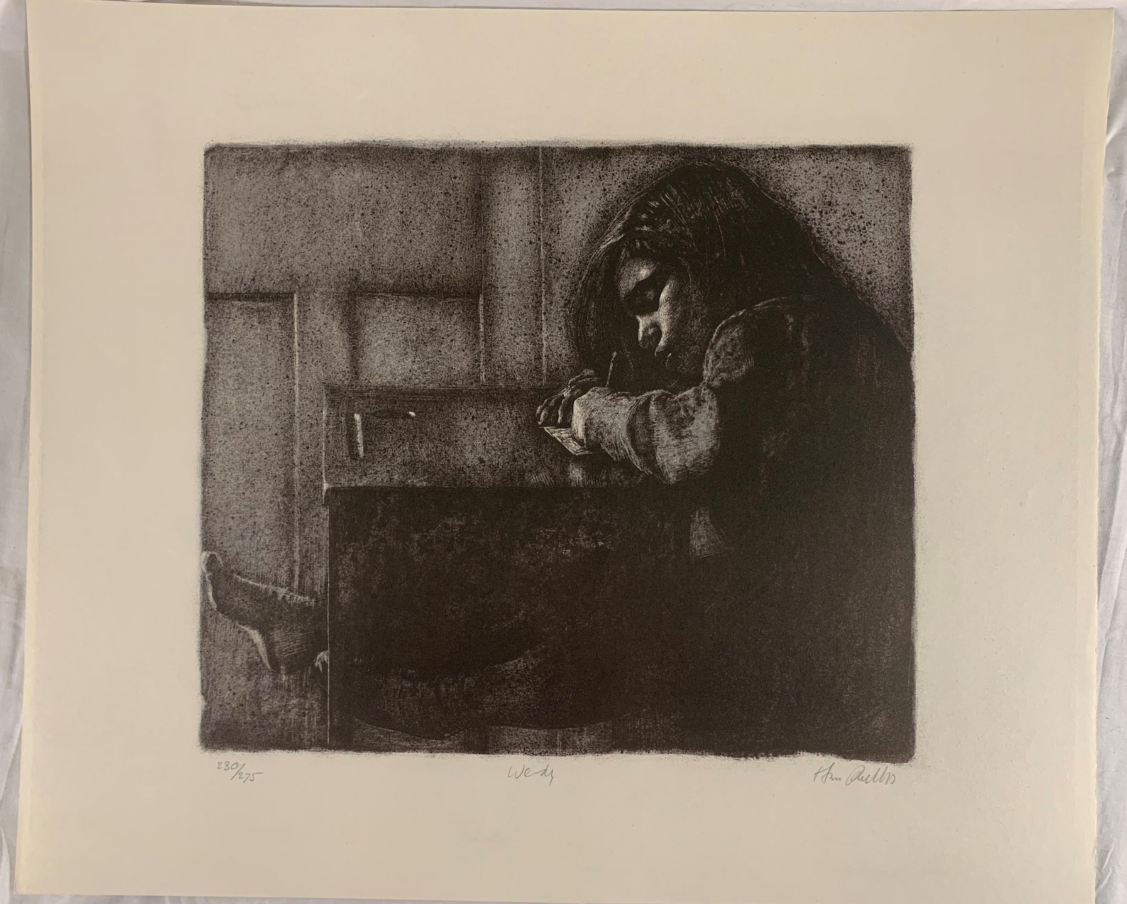 STAN PHILLIPS (1923-2012) Original Lithograph Titled “wendy” Pencil ...