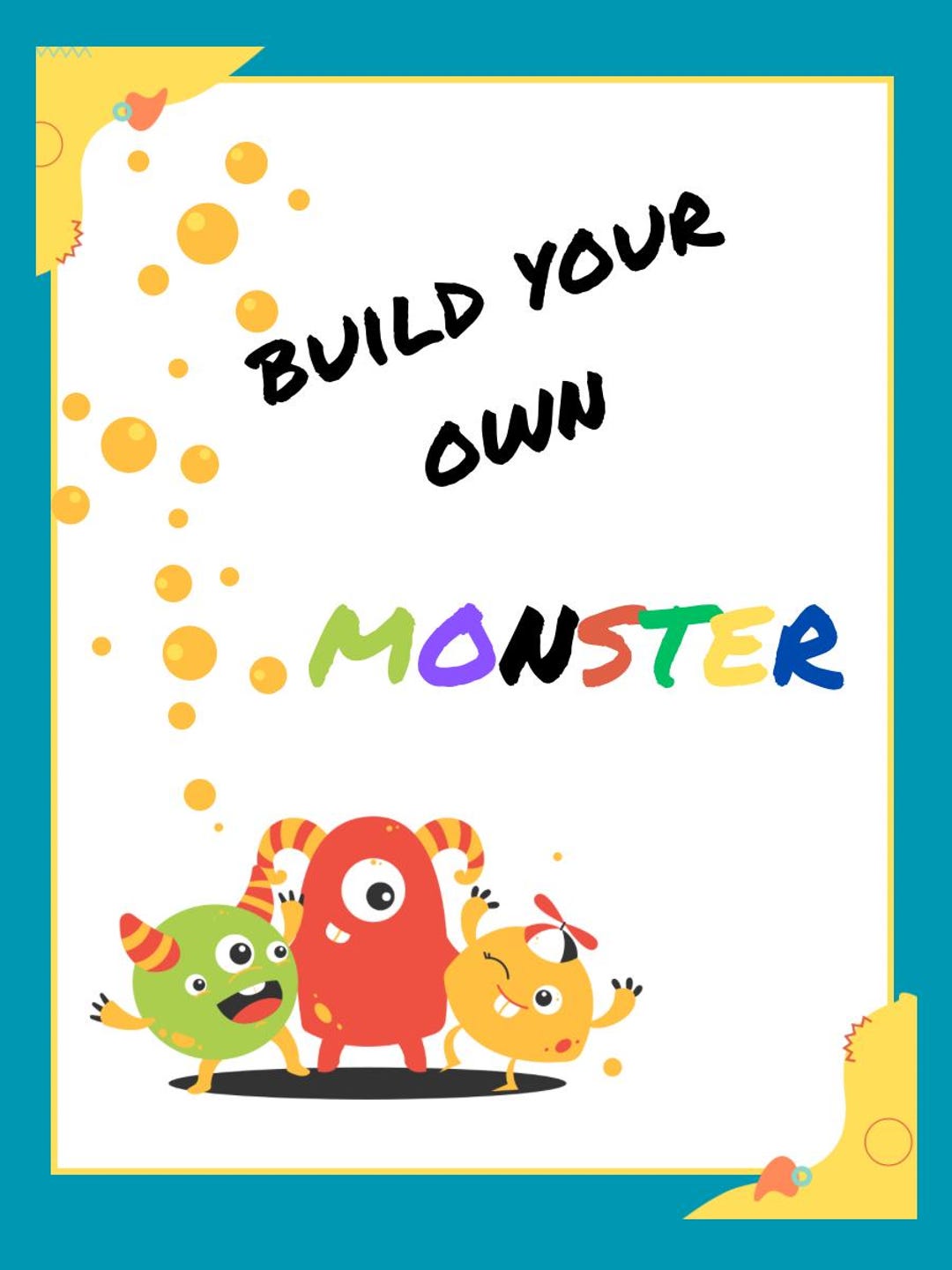 Build Your Own Monster Kit, Assembled Personalized Party Favor for ...