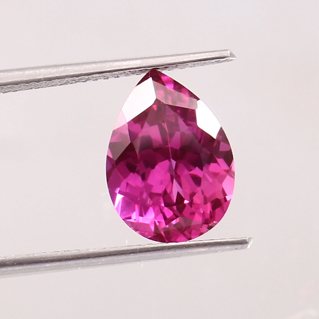 12x9mm AAA Ceylon Pink Sapphire Pear Cut Loose Gemstone Guinee Qualitay ...