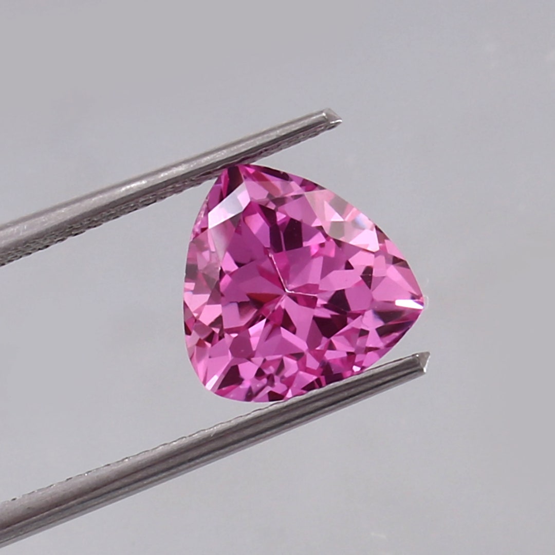 Pink Sapphire Gemstone: 10mm Trillion Cut, September Birthstone - Etsy