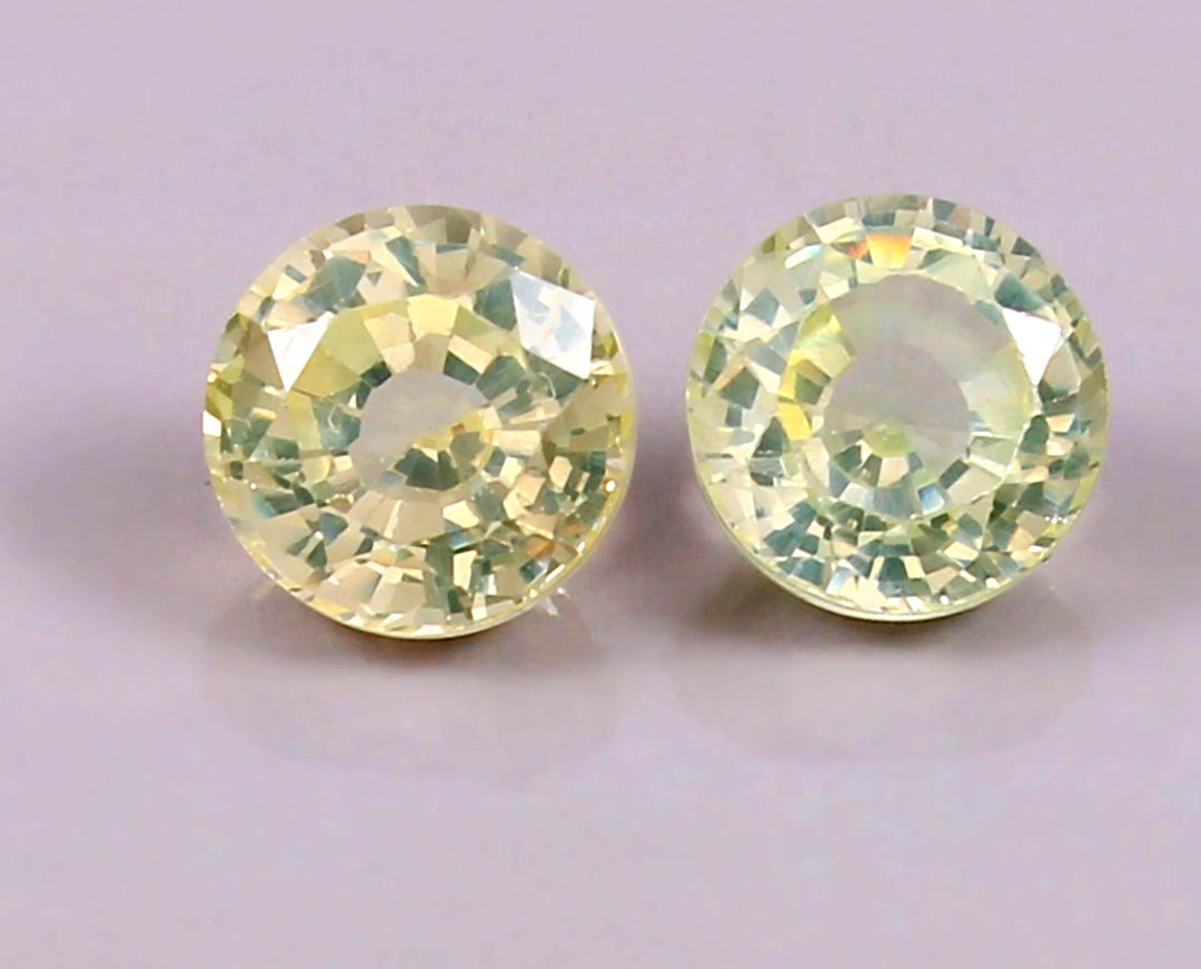 7 Mm Ceylon Chrysoberyl Gemstone Pair: AAA Round Brilliant Cut - Etsy