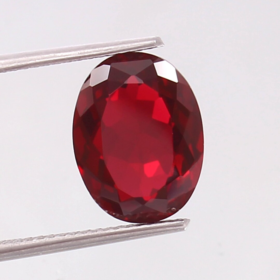 Dark Red Ruby Gemstone, Oval Cut (12x9 Mm) - Etsy