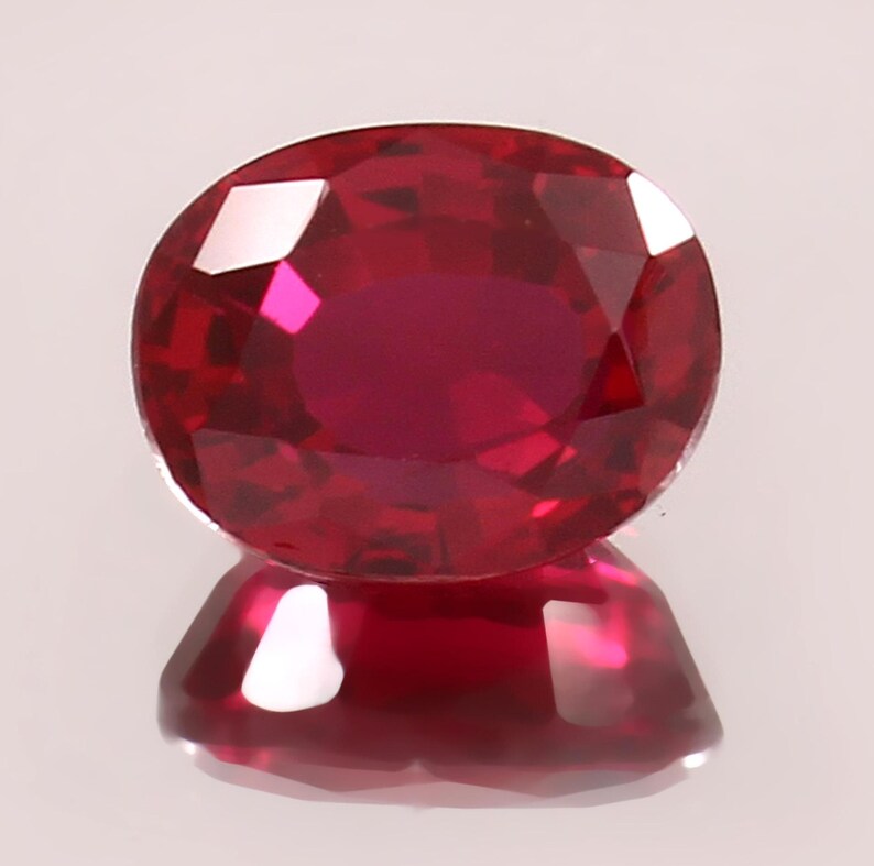 Pigeon Red Ruby Gemstone: 12x10mm Oval Brilliant Cut, July Birthstone ...
