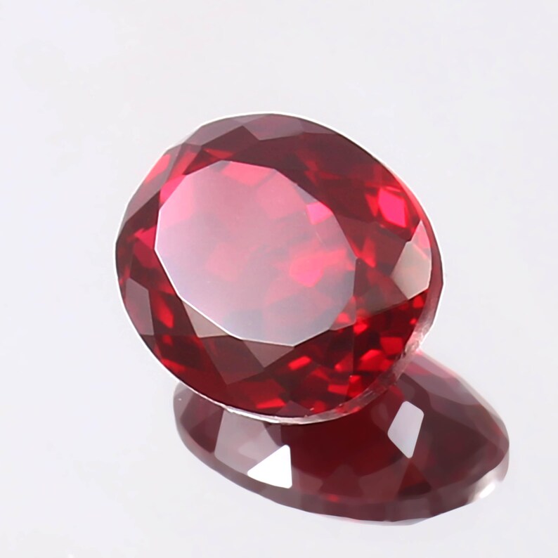 Dark Red Ruby Gemstone, Oval Cut (12x9 Mm) - Etsy