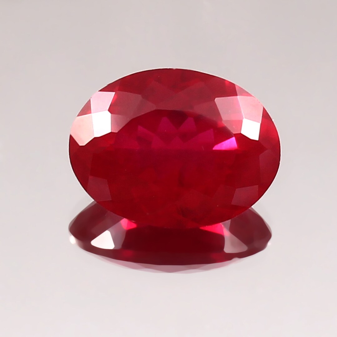 Oval Pigeon Red Ruby Gemstone: July Zodiac Stone, 15x11 Mm - Etsy