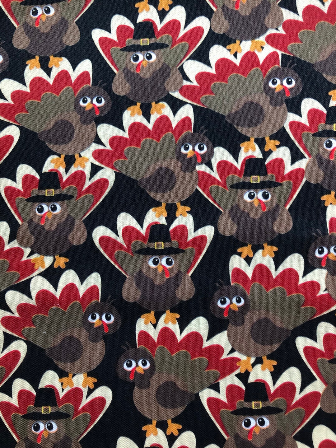 Thanksgiving Turkey Fabric Packed Turkeys Cotton Turkey Fabric - Etsy