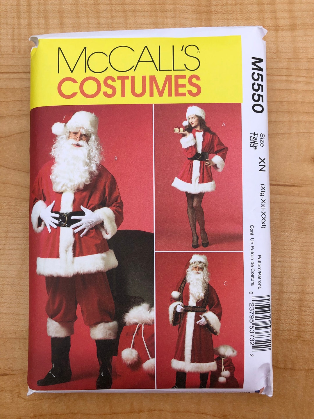 Santa and Mrs. Claus Costume Patterns Mccalls M5550 St. Nick Robe ...
