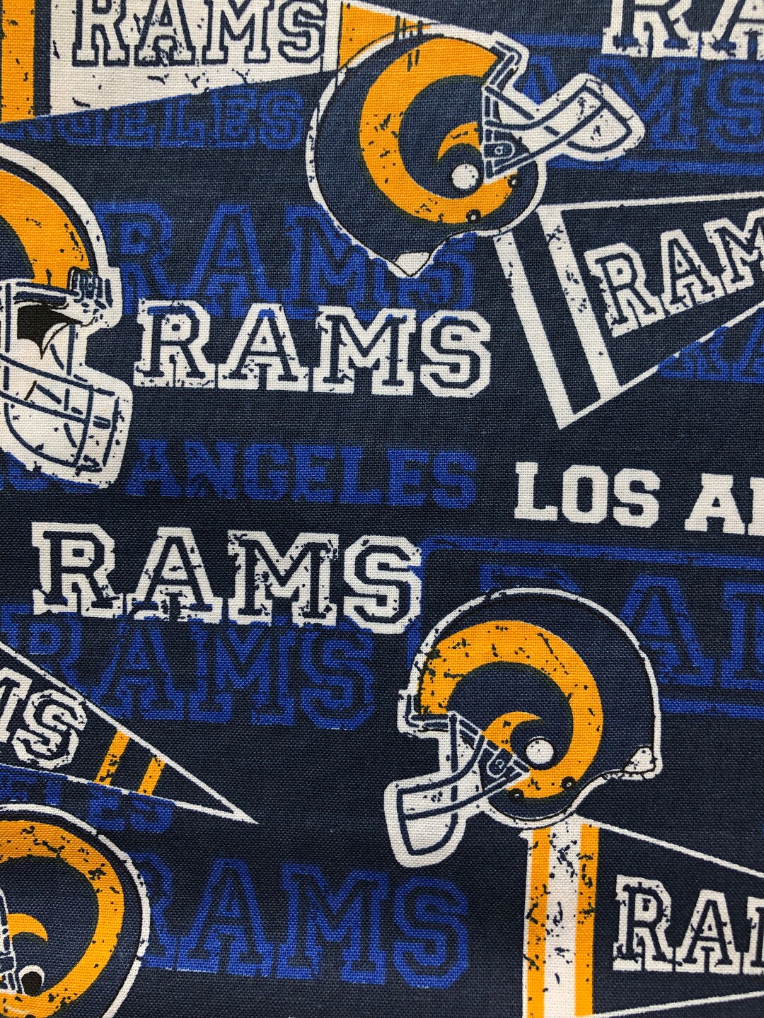 LA Rams Fabric Los Angeles Rams Football Fabric Woven Cotton - Etsy
