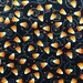 Candy Corn Fabric 2 Candy Corn on Black Woven Lightweight Cotton ...