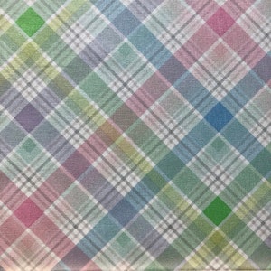 Easter Plaid Fabric Spring Cotton Print Spring Easter Fabric Easter ...