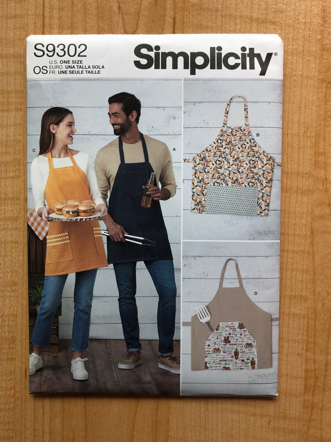 S9302 Simplicity Apron Pattern With Pockets, Women's Men's Apron ...