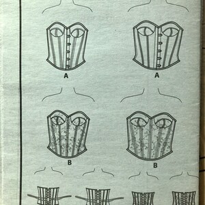 Women's Corset Pattern Simplicity 1183 Bustier Pattern - Etsy