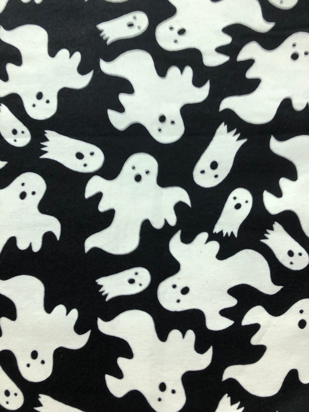Glow in the Dark Ghost Halloween Fabric Black Halloween Fabric Spirit ...
