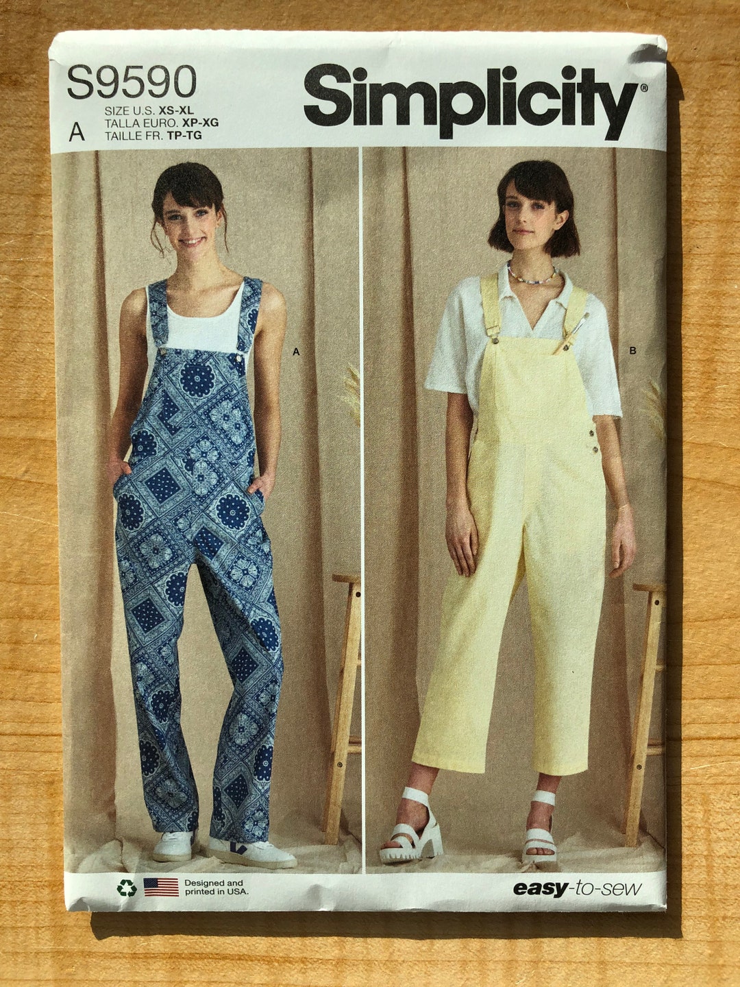 Simplicity S9590 Women's Overalls Pattern Overalls Sewing Pattern - Etsy
