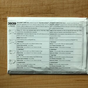 Dog Pajamas Shirts Clothes Patterns Simplicity 3939 - Etsy