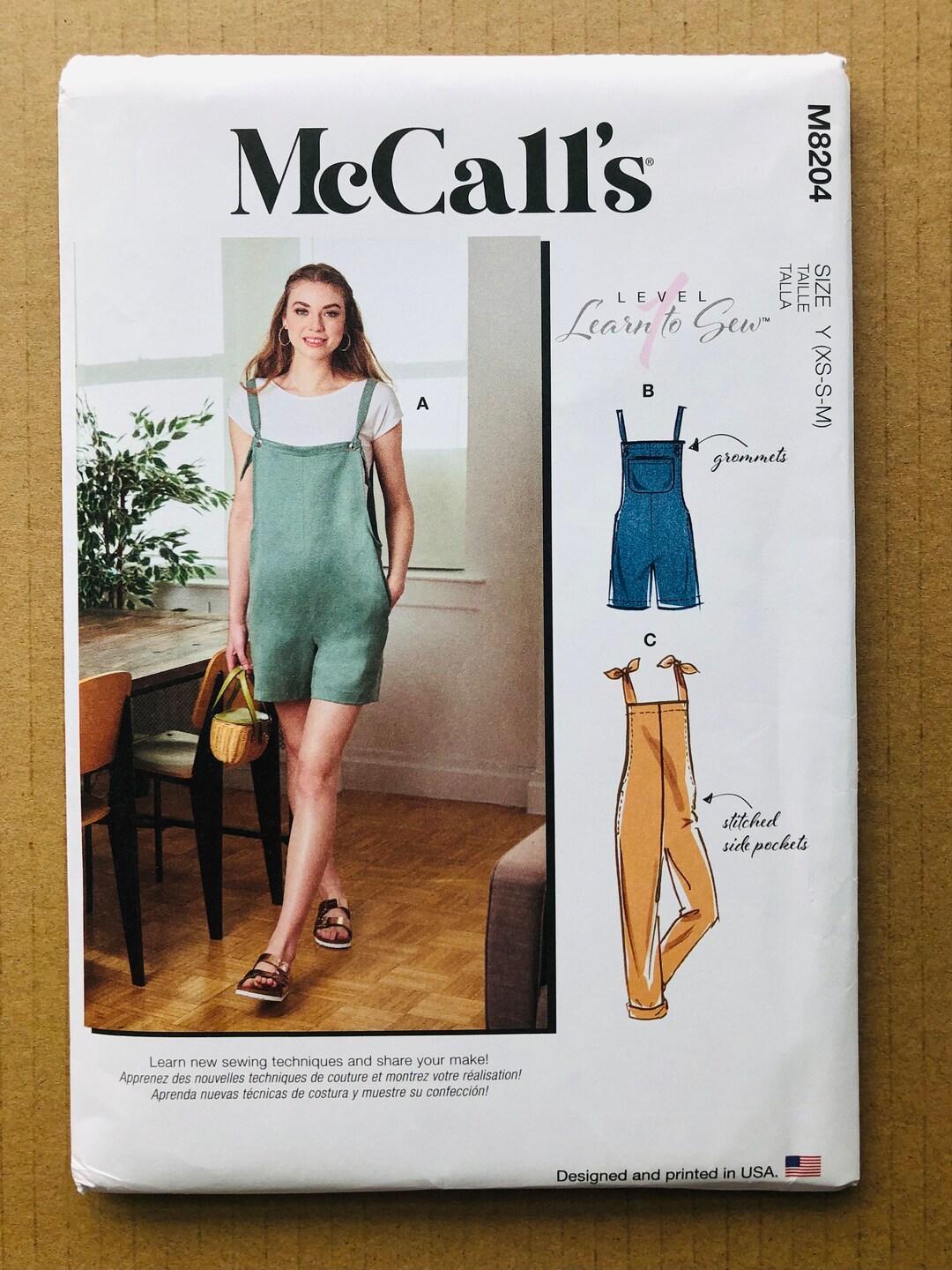 Mccalls M8204 Overalls Pattern Overalls Paper Pattern M8204 8204 Modern ...