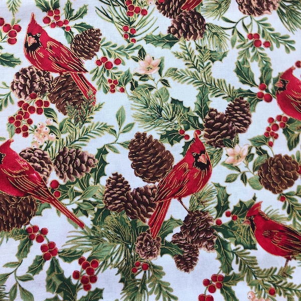 Cardinal Fabric - Etsy