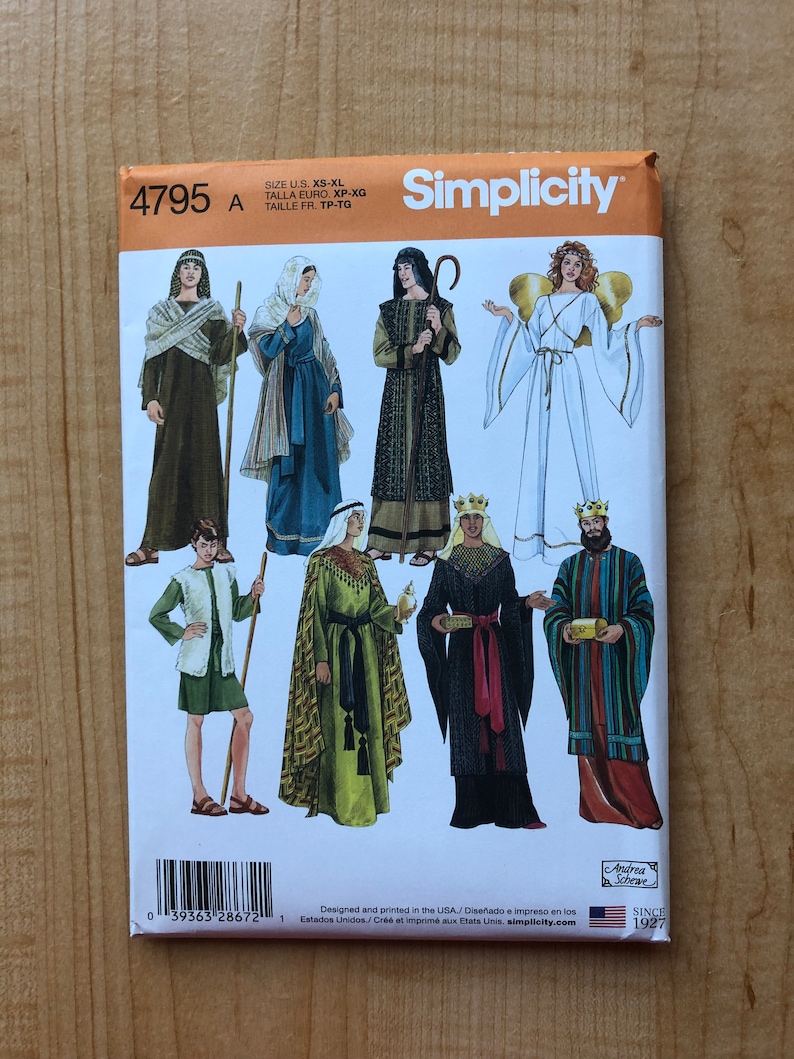 Simplicity 4795 Biblical Adult Nativity Patterns Adult Biblical ...