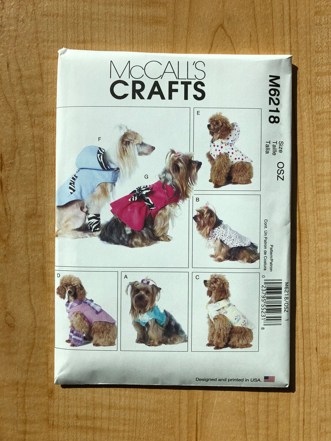 Dog Jacket Pattern Mccalls M6218 Dog Clothing Pattern Pet Clothes ...