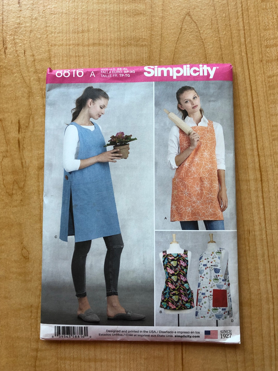 Women's Apron Pattern Simplicity Apron Dress Pattern Apron Smock ...