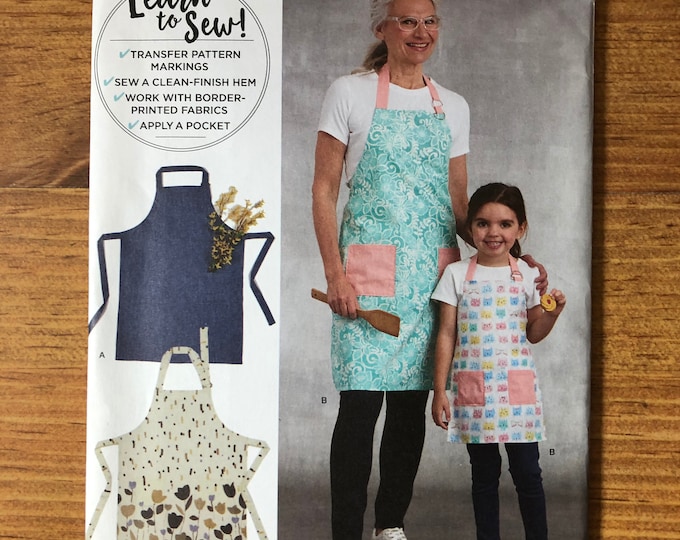Mother Daughter Apron Patterns Simplicity S9411 - Etsy