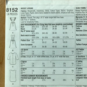 Vintage Apron Pattern 8152 Simplicity Apron 1970's Vintage Apron ...