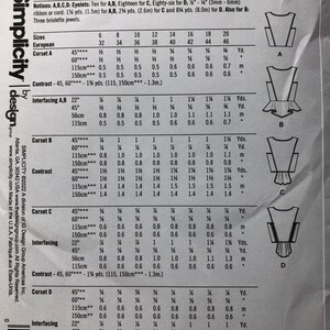 Simplicity Costumes S9592 Corset Pattern 9592 Laced Bodice Corset ...