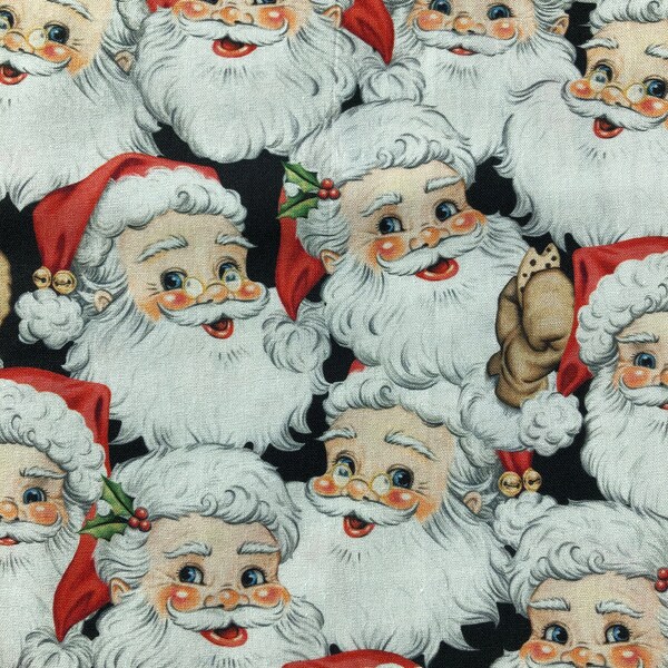 Vintage Santa Fabric - Etsy