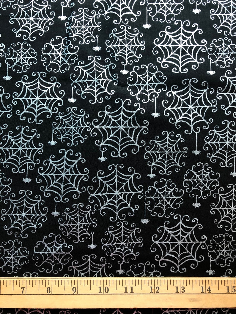 Metallic Spider Web Fabric Henry Glass Design Cotton 44 - Etsy