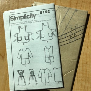 Vintage Apron Pattern 8152 Simplicity Apron 1970's Vintage Apron ...
