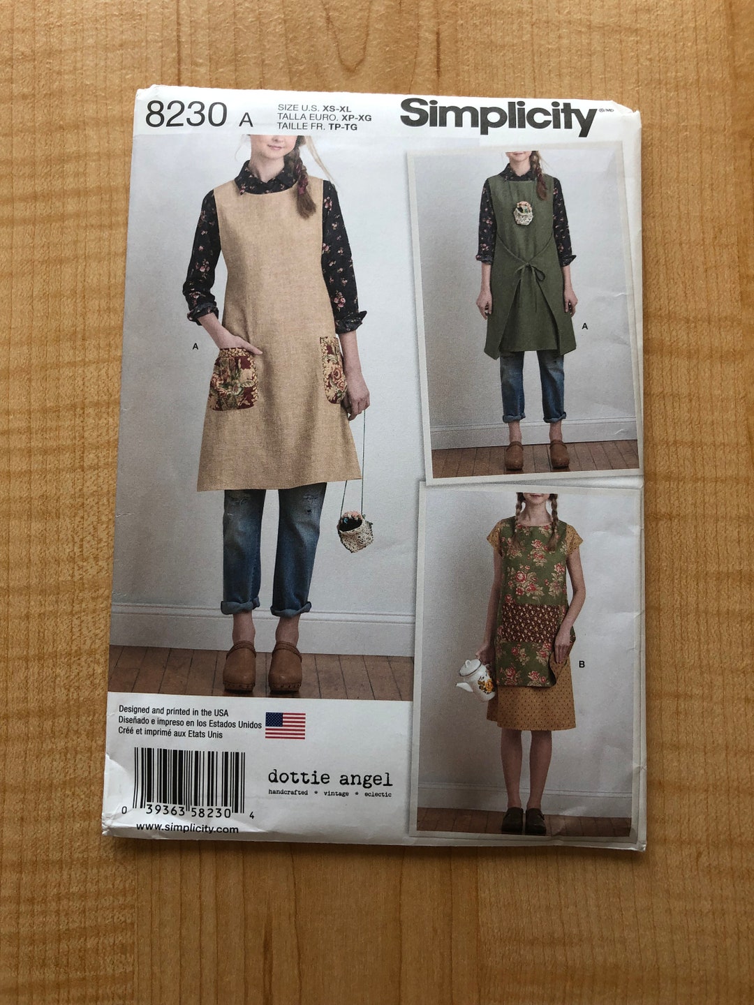 Simplicity Pattern 8230 Apron Dress Apron Pattern - Etsy
