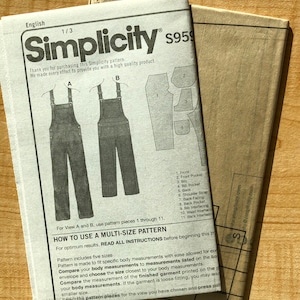 Simplicity S9590 Women's Overalls Pattern Overalls Sewing Pattern - Etsy