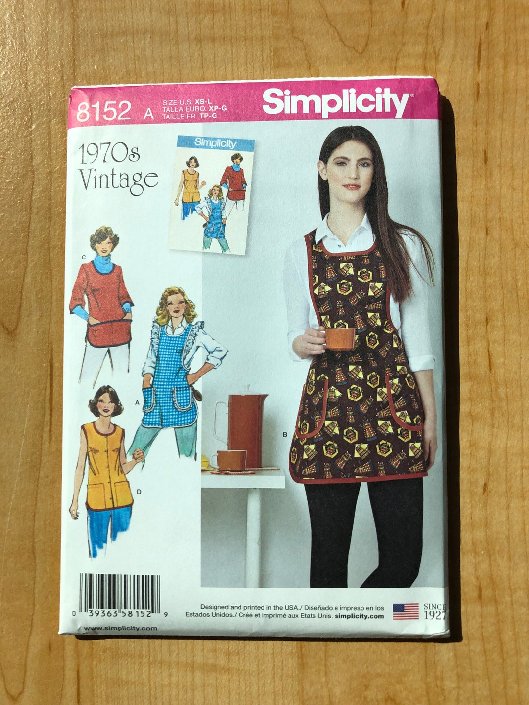 Vintage Apron Pattern 8152 Simplicity Apron 1970's Vintage Apron ...