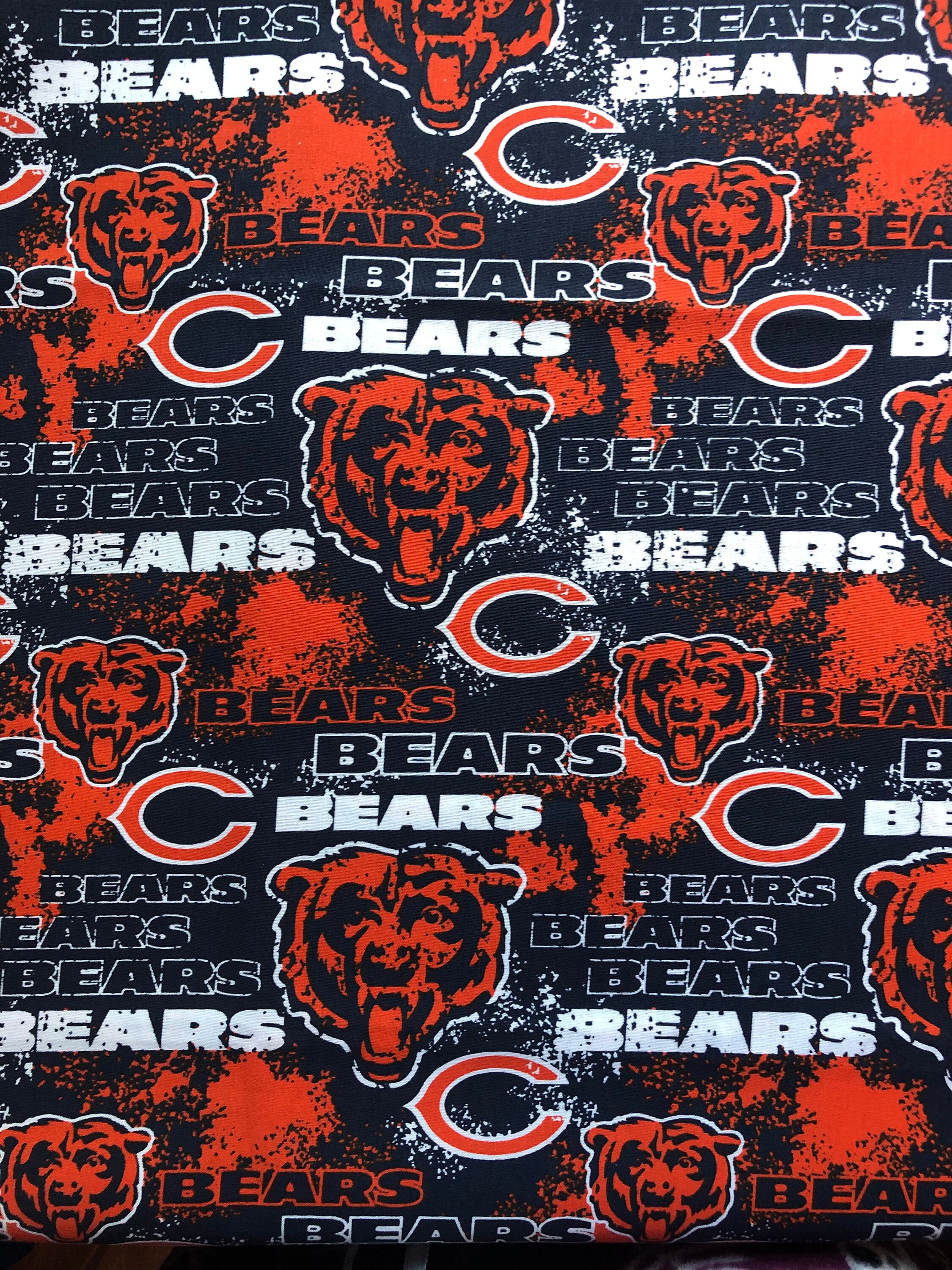 Chicago Bears Cotton Distressed NFL Bears Cotton Fabric - Etsy