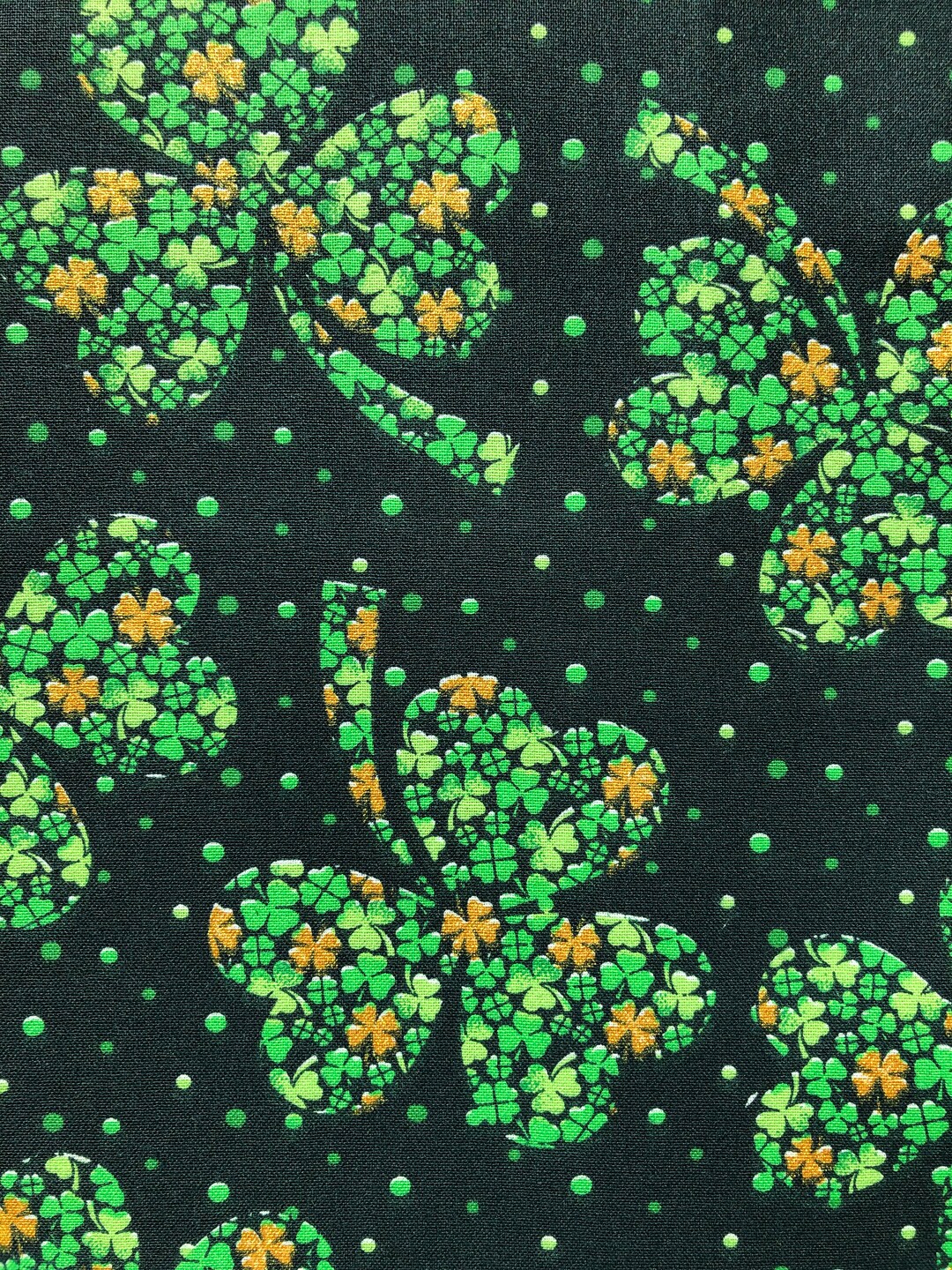 St. Patrick's Shamrock Fabric Cotton - Etsy