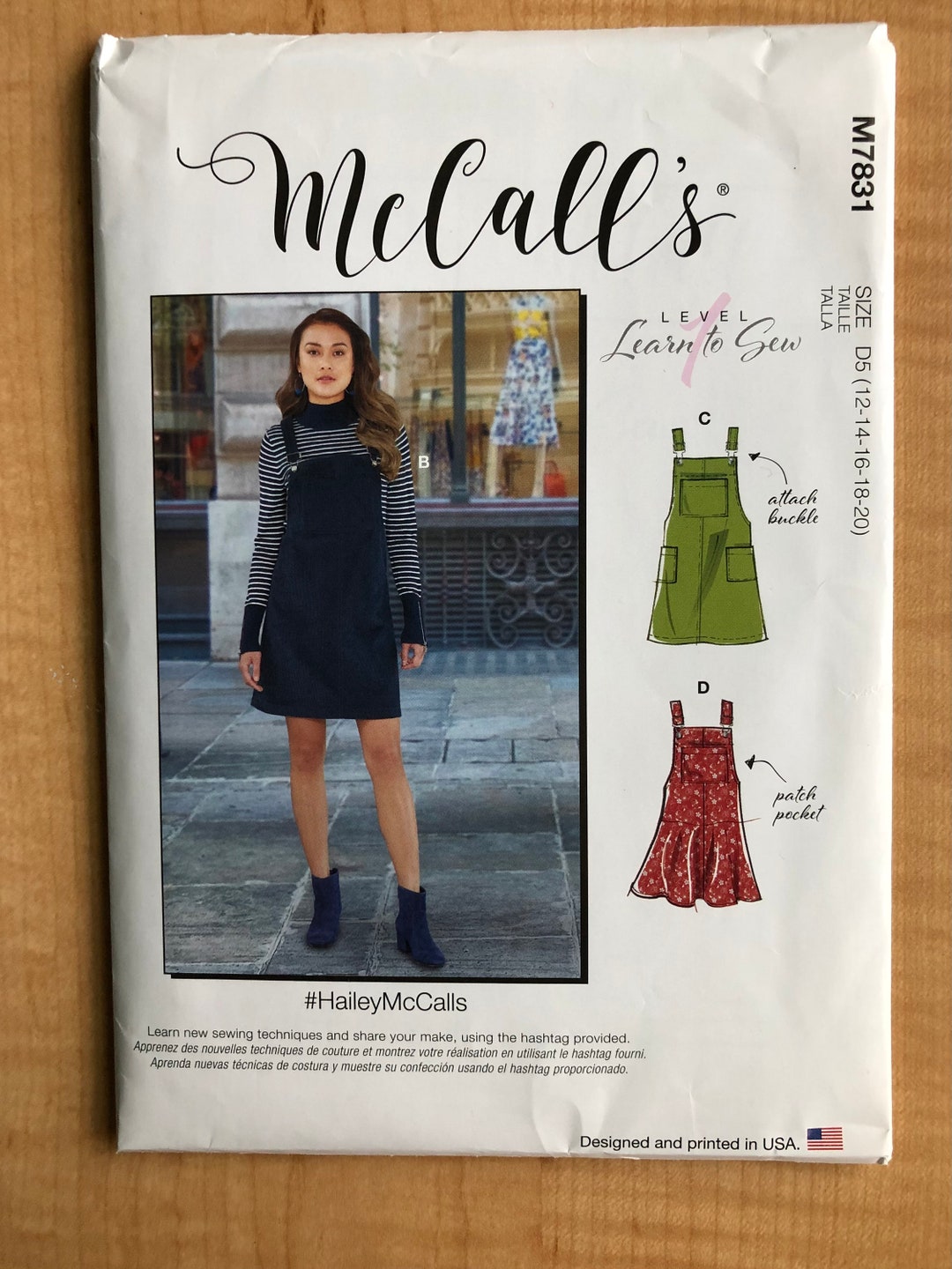 Mccalls M7831 Jumper Dress Pattern Learn to Sew Pattern Jumper 7831 - Etsy
