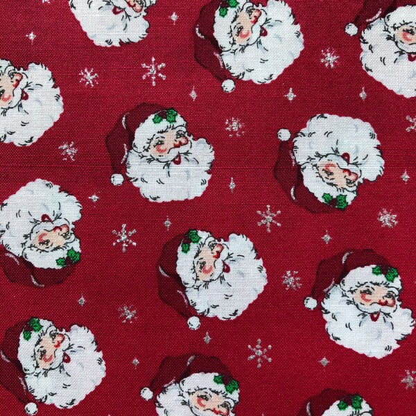 Vintage Santa Fabric - Etsy