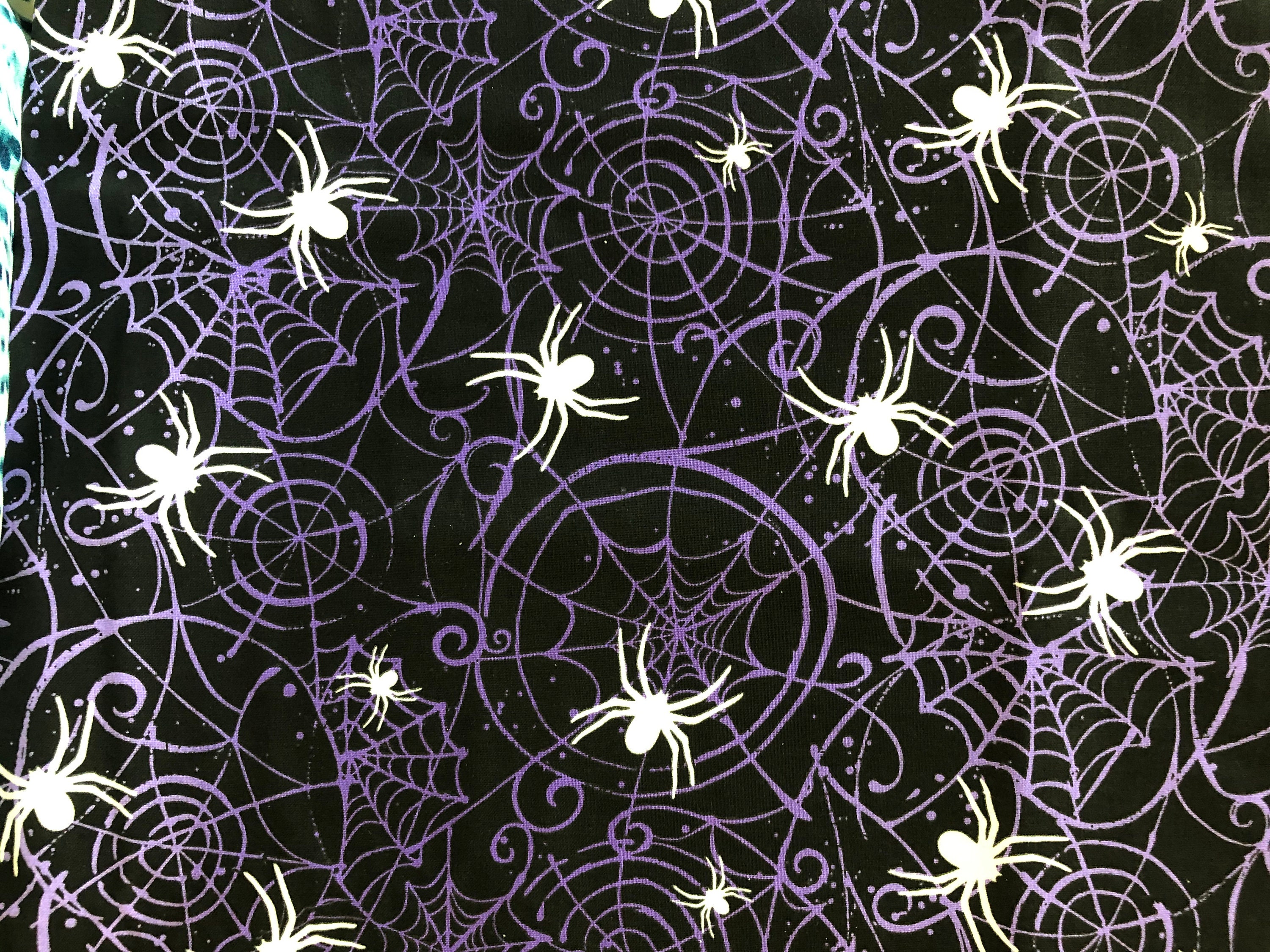Halloween Spider Glow in the Dark Fabric Spider Web Fabric - Etsy