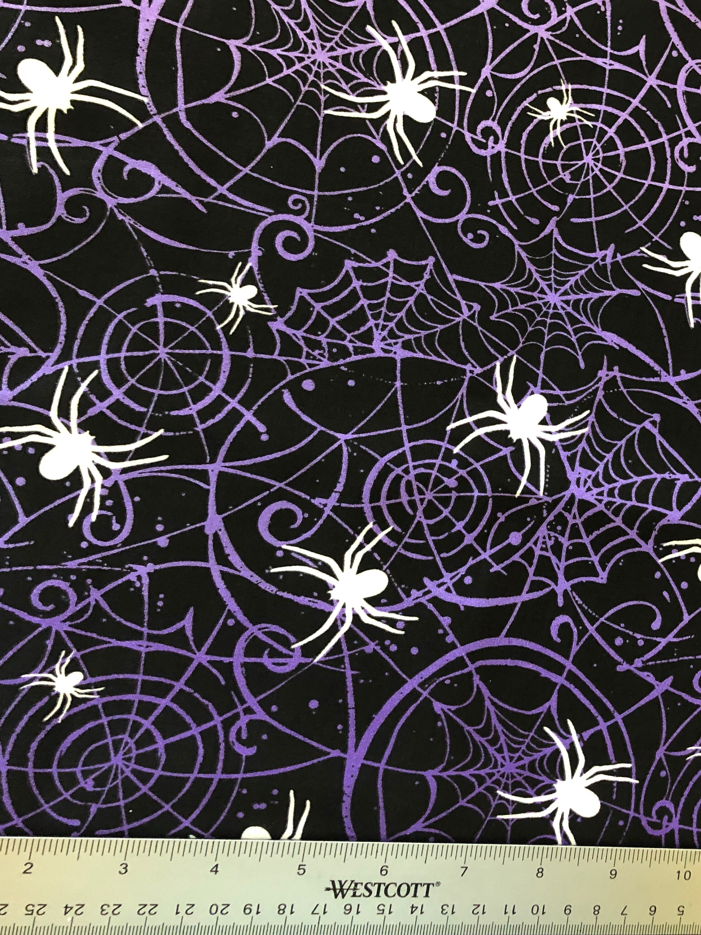 Halloween Spider Glow in the Dark Fabric Spider Web Fabric - Etsy