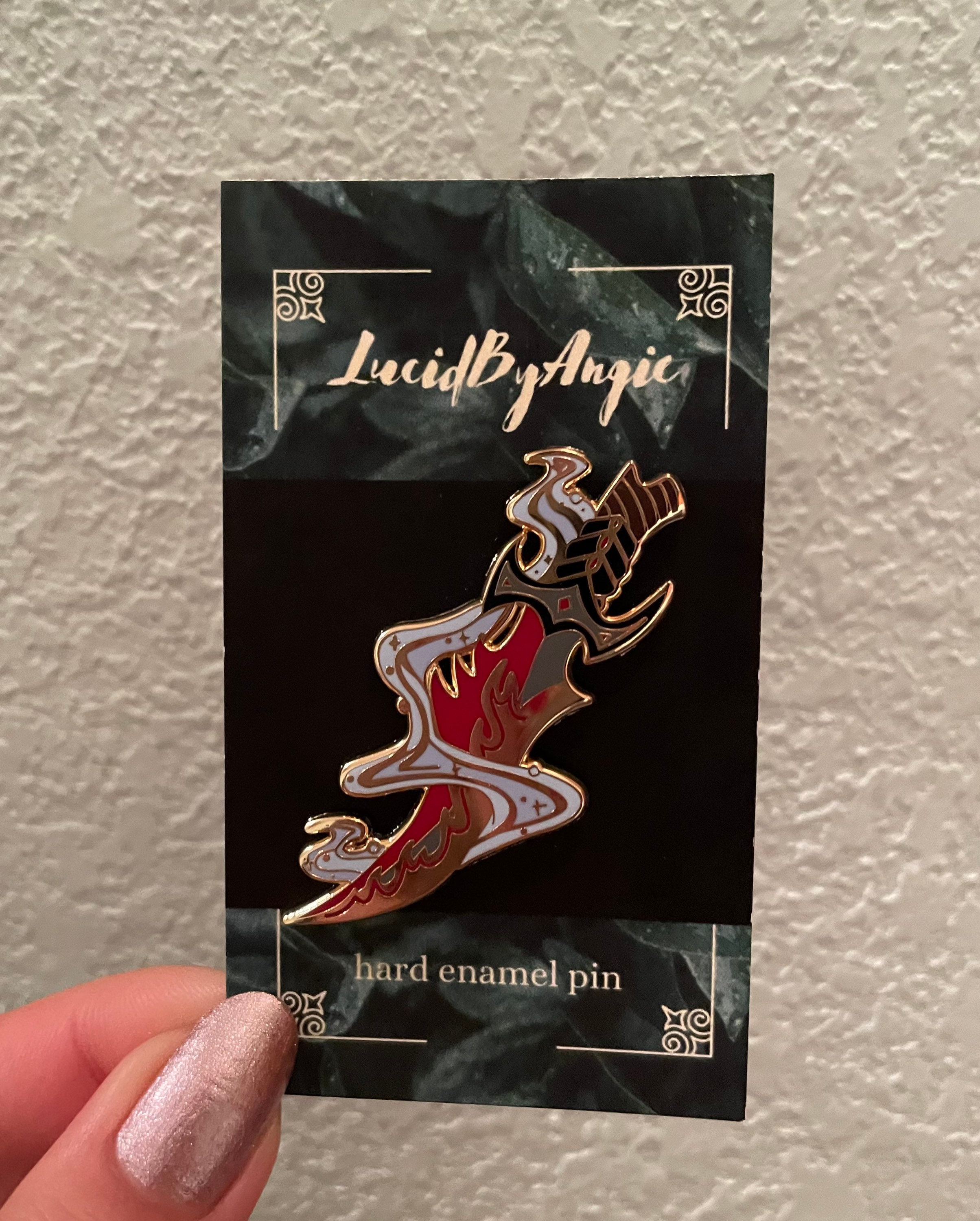 Hard Enamel Pin Flame Dagger DND Lapel Brooch - Etsy
