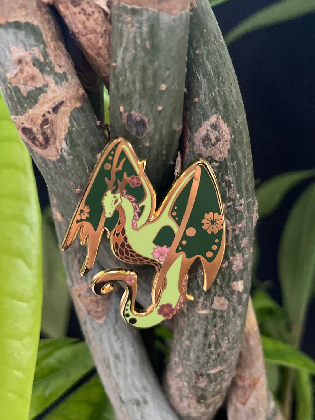 Hard Enamel Pin- Forest Dragon | Lapel | Brooch - Etsy