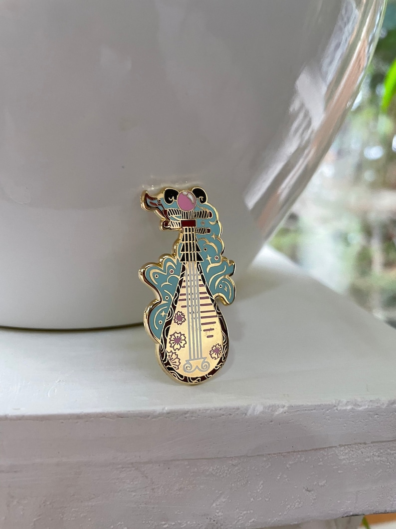 Hard Enamel Pin Bard's Lute DND Lapel Brooch - Etsy