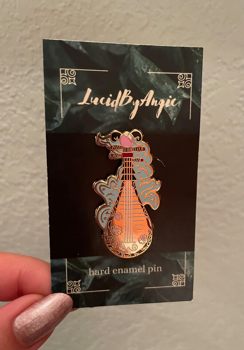 Hard Enamel Pin Bard's Lute DND Lapel Brooch - Etsy