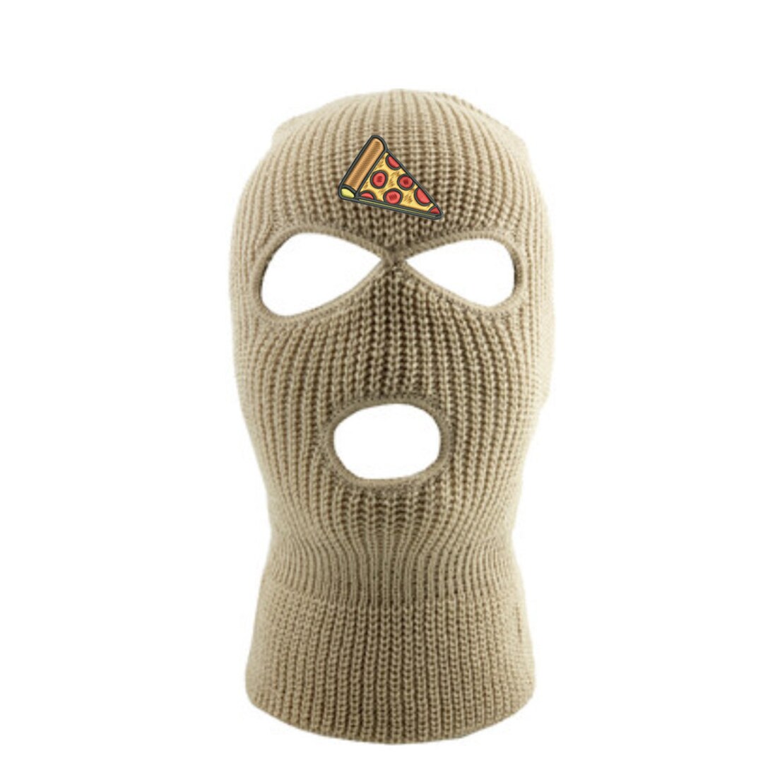 Pizza 3 Hole Ski Mask Adult Three Hole Mask Embroidered Full Face Cover ...