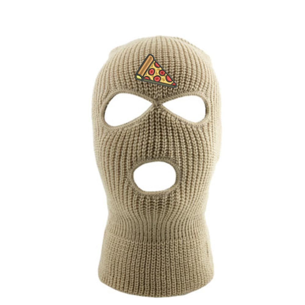 Pizza 3 Hole Ski Mask Adult Three Hole Mask Embroidered Full Face Cover ...