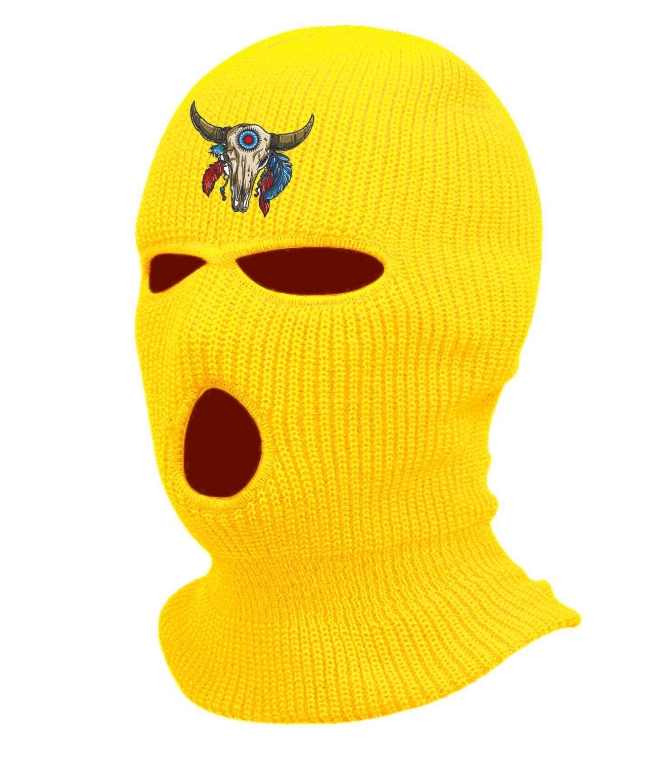 Buffalo Skull 3 Hole Mask Adult Embroidered Full Face Cover - Etsy