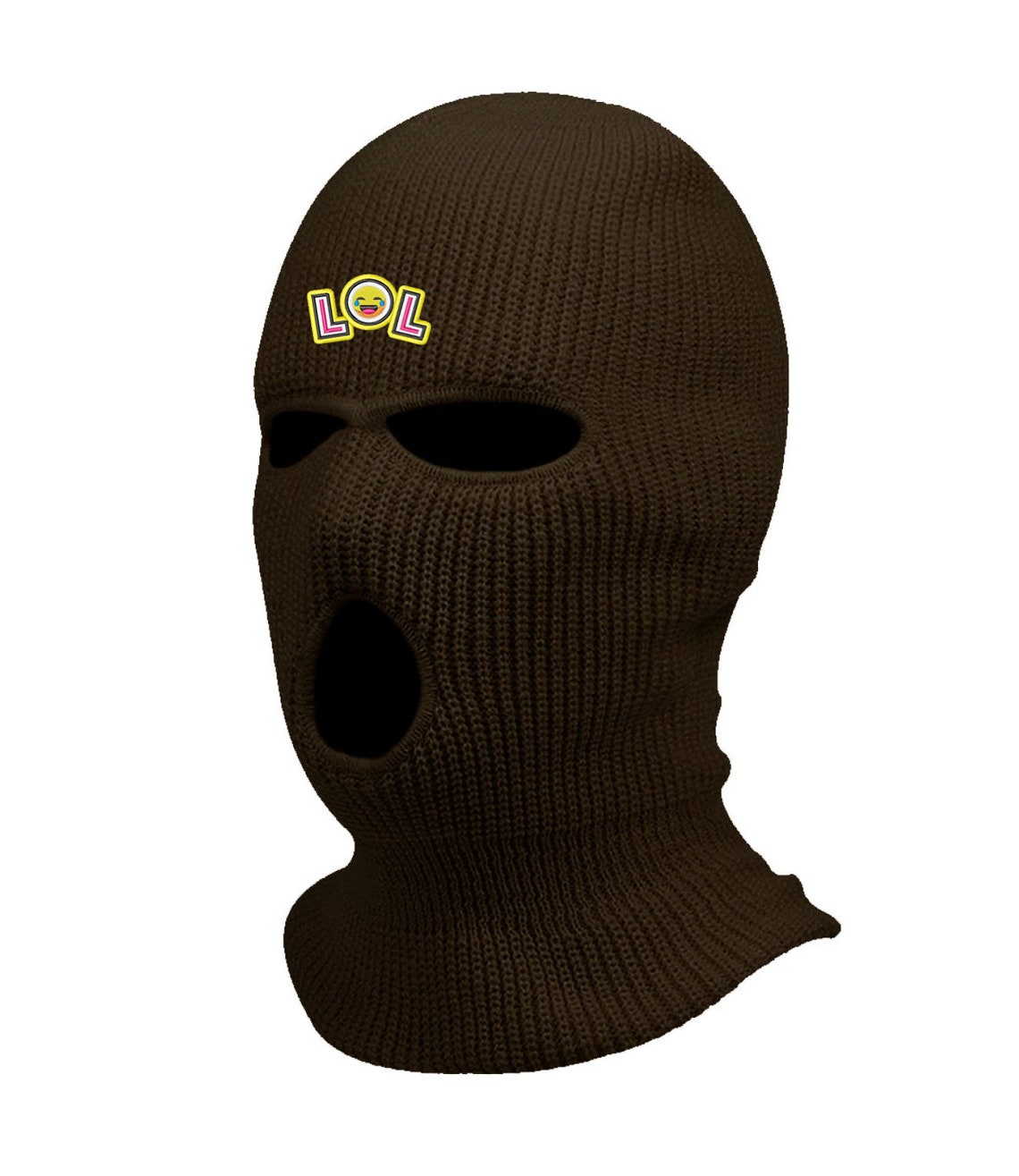LOL Smiley Face 3 Hole Ski Mask Adult Three Hole Mask | Etsy