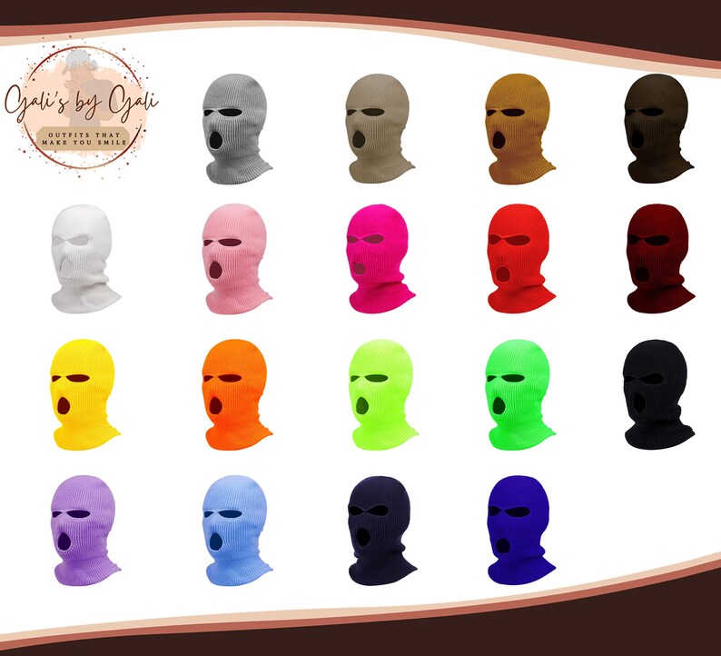 LOL Smiley Face 3 Hole Ski Mask Adult Three Hole Mask | Etsy