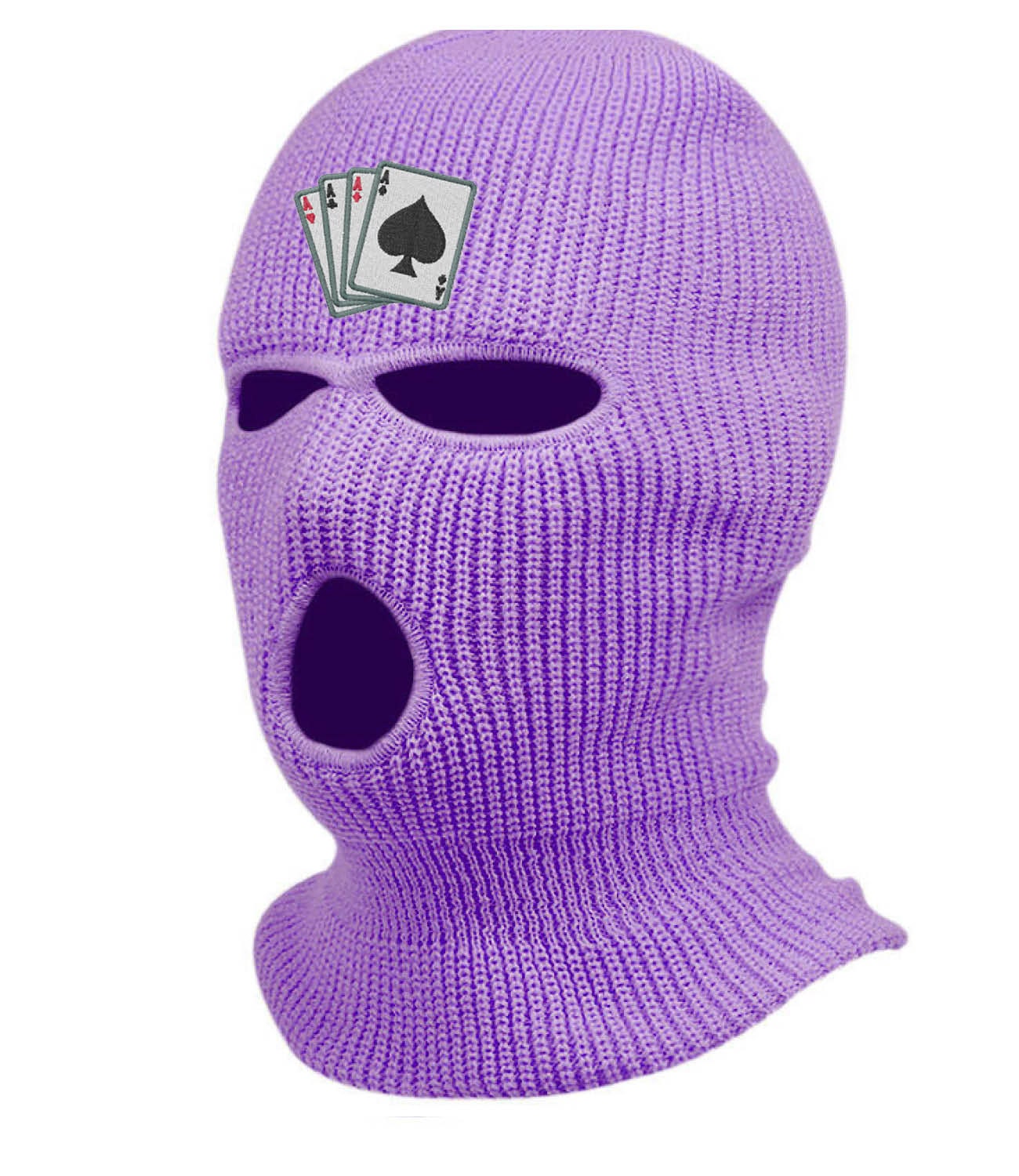 4 Aces Card Trick 3 Hole Ski Mask Adult Embroidered Full Face Cover ...